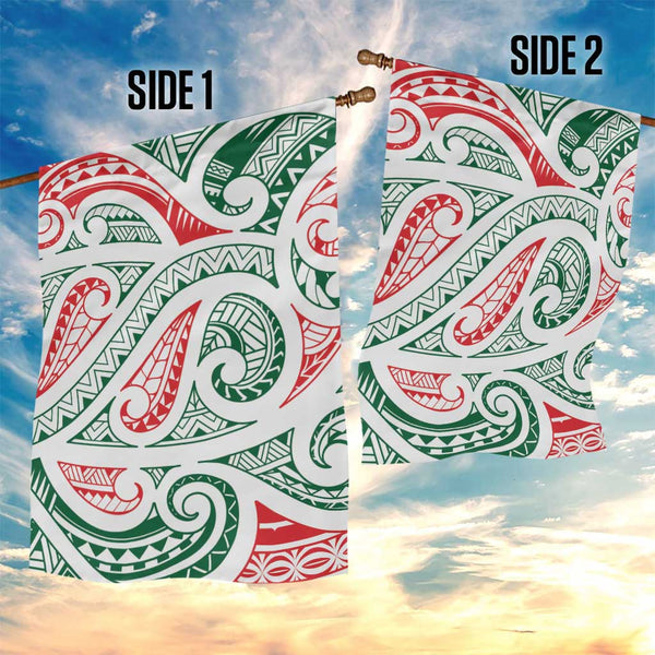 New Zealand Kowhaiwhai Christmas Garden Flag Traditional Maori Koru ...