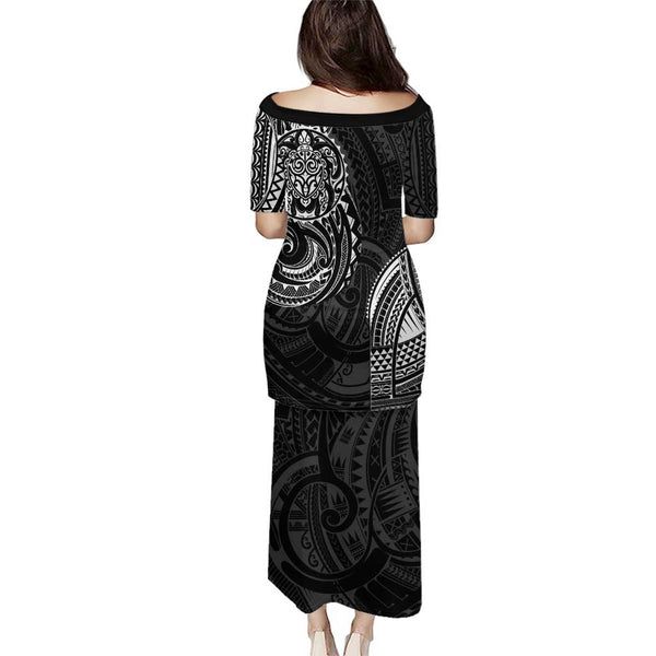 Polynesian Turtle Tribal Tattoo Puletasi Black Style LT9