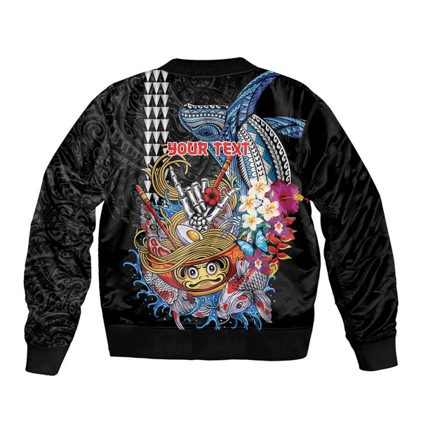 Personalized Japanese Koi Fish Ramen Bomber Jacket Aloha Shark Kakau ...