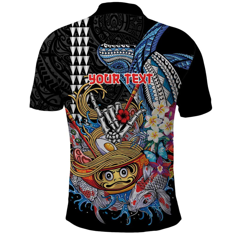 Personalized Japanese Koi Fish Ramen Polo Shirt Aloha Shark Kakau ...