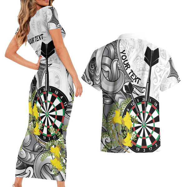 Personalised New Zealand Darts Couples Matching Short Sleeve Bodycon ...