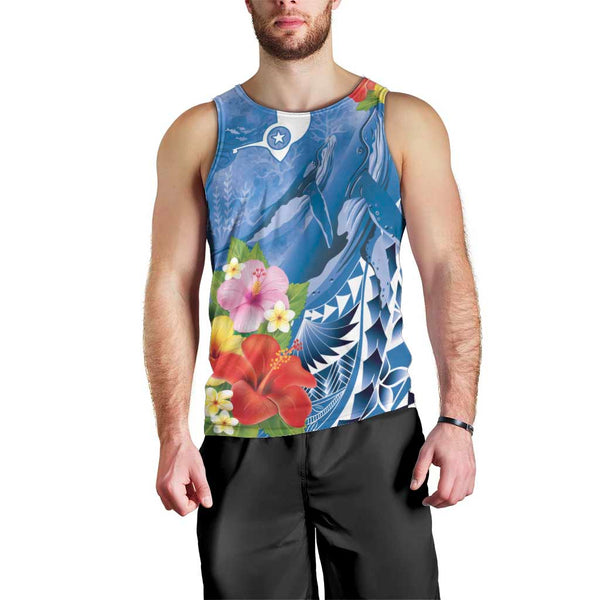 Personalised Yap States Humpback Whale Men Tank Top Polynesian Tropical ...