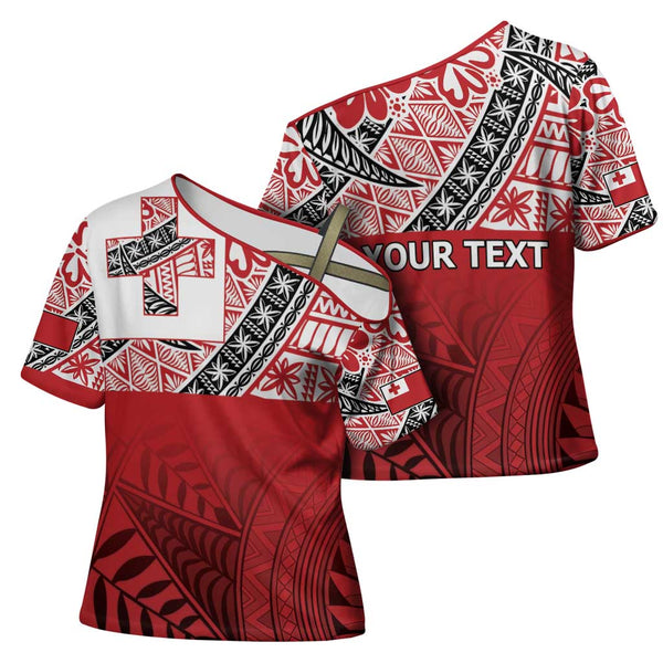 Malo e lelei Tonga Cross Shoulder Shirt Ngatu Tokelau Feletoa Fata ...