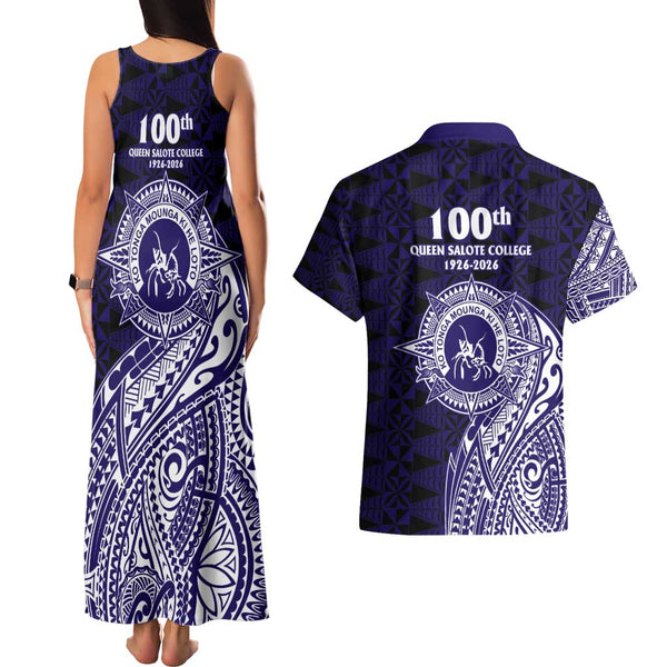 Tonga Queen Salote College 100th Years Couples Matching Tank Maxi Dress ...