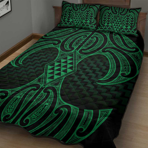 Kakariki Maori Ta Moko Poutama Art Quilt Bed Set LT9