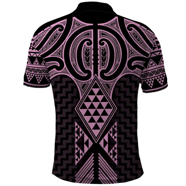 Mawhero Maori Ta Moko Poutama Art Polo Shirt LT9