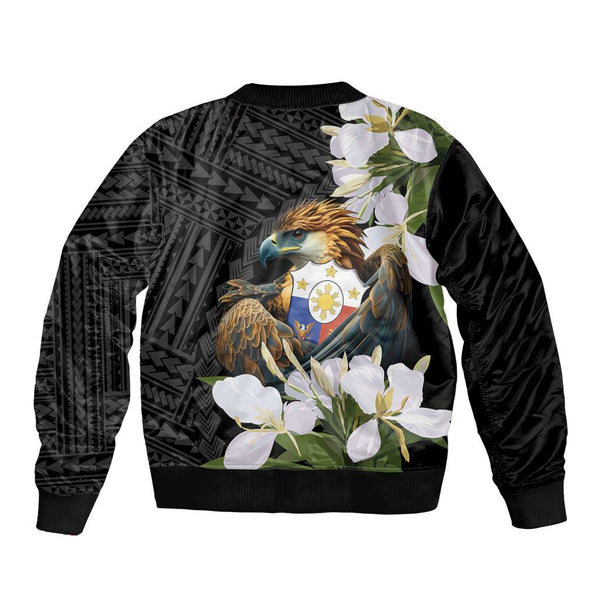 Philippines Eagle with Coat Of Arm Sleeve Zip Bomber Jacket Simple ...