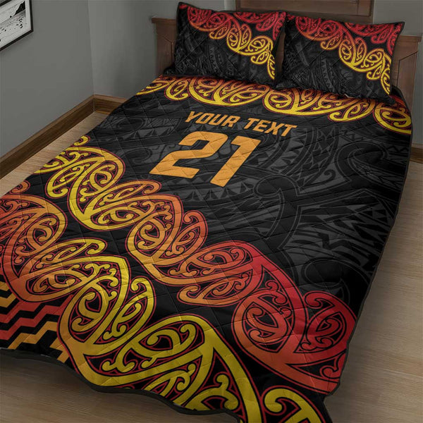 New Zealand Rugby Pacific Custom Quilt Bed Set Rangatira Maori ...