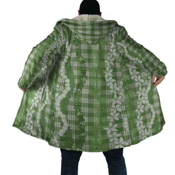 Hawaiian Ohia Lehua Lei Cloak Plaid Palaka Omaomao Pattern LT9