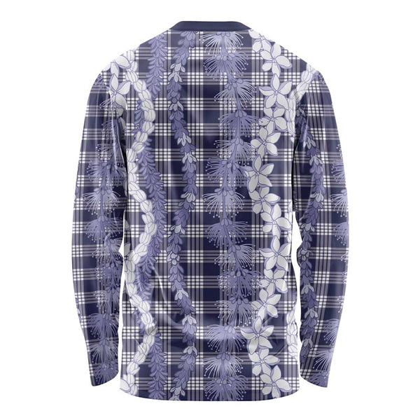 Hawaiian Ohia Lehua Lei Long Sleeve Shirt Plaid Palaka Uliuli hohonu ...