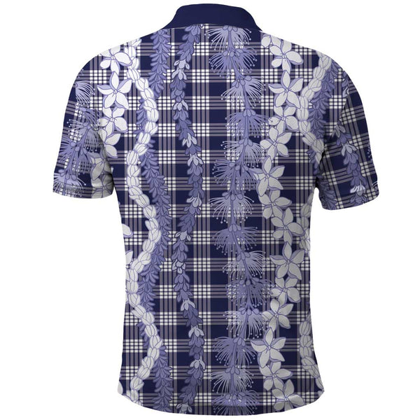 Hawaiian Ohia Lehua Lei Polo Shirt Plaid Palaka Uliuli hohonu Pattern LT9