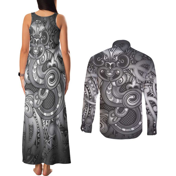 Aotearoa Maori Hei Tiki Couples Matching Tank Maxi Dress and Long ...