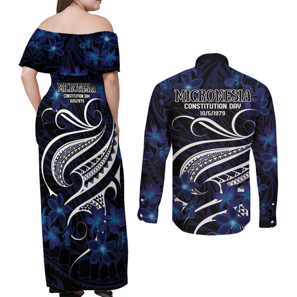 Micronesia Constitution Day Couples Matching Off Shoulder Maxi Dress ...
