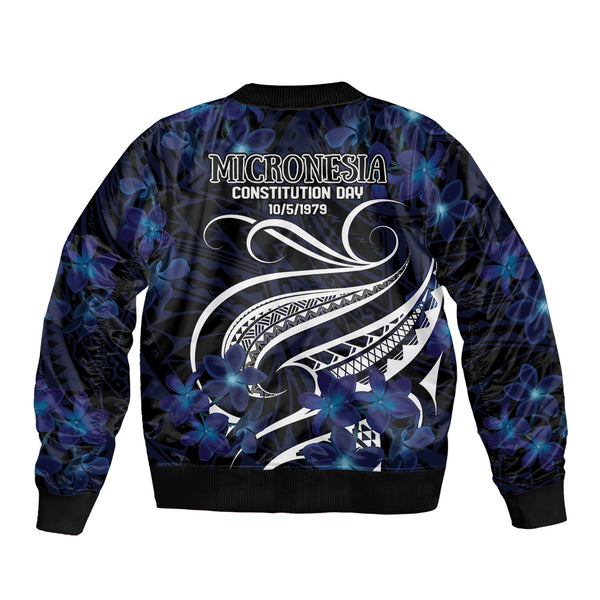 Micronesia Constitution Day Sleeve Zip Bomber Jacket Since 1979 with ...
