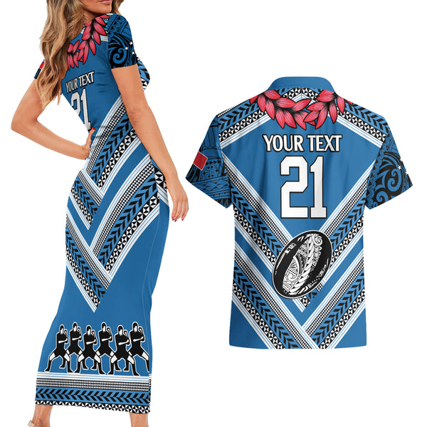 Custom Manuma Samoa Rugby Couples Matching Short Sleeve Bodycon Dress ...