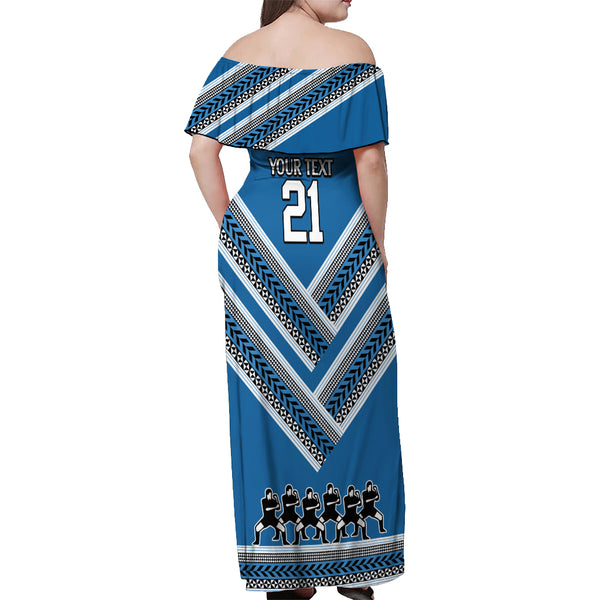 Custom Manuma Samoa Rugby Off Shoulder Maxi Dress Ula fala Samoan Siva ...