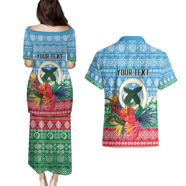 Personalised Sanma Joyeux Noel Couples Matching Puletasi and Hawaiian ...