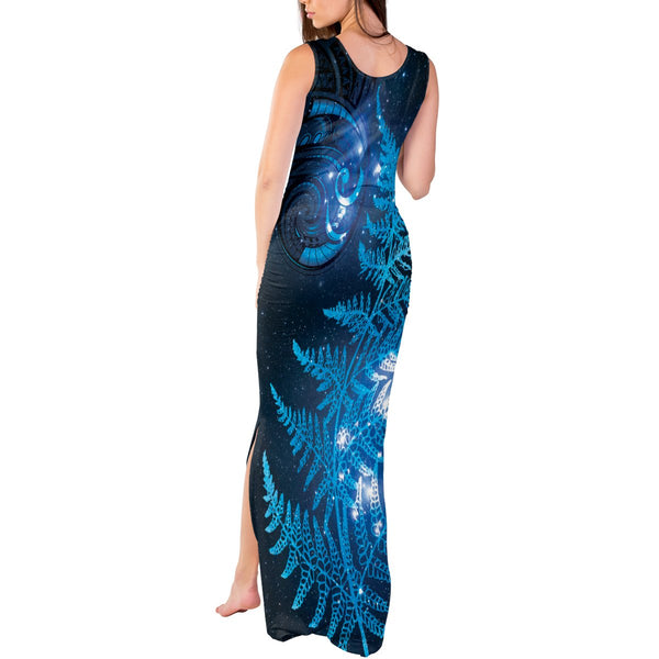 New Zealand Matariki Tank Maxi Dress Blue Milky Way Stars Night Sky LT9