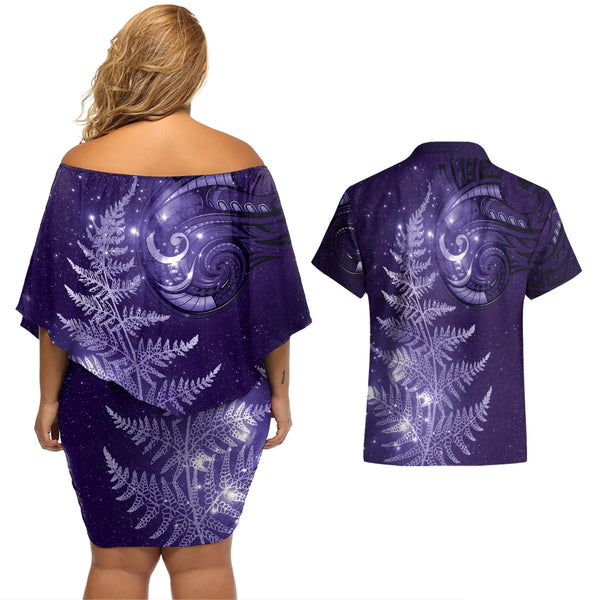 New Zealand Matariki Couples Matching Off Shoulder Short Dress and ...