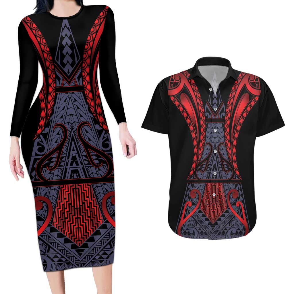 Custom New Zealand Couples Matching Long Sleeve Bodycon Dress and ...