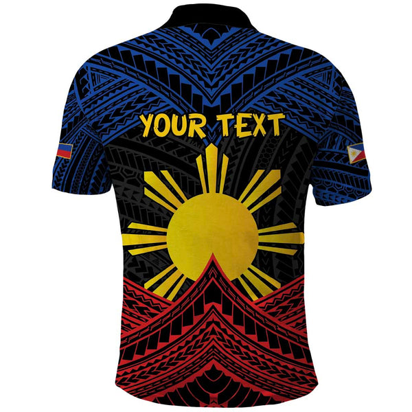 Personalized Philippines Polo Shirt Polynesian Tribal Tattoo with ...