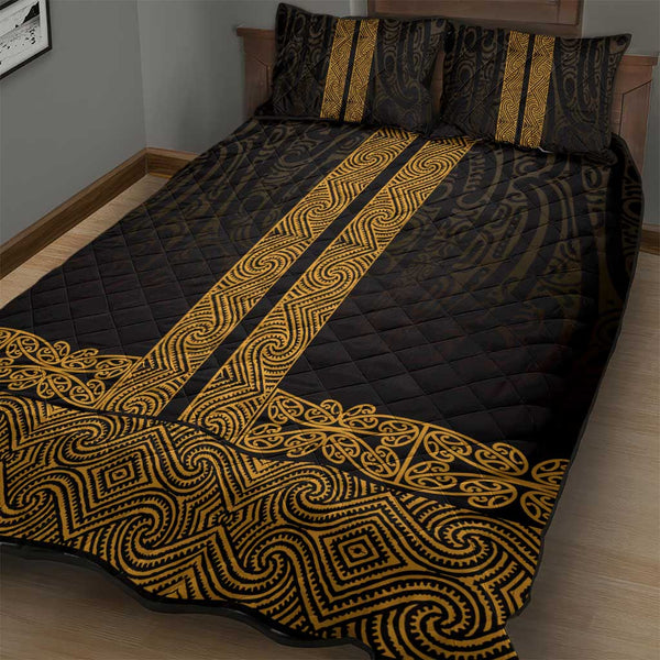 New Zealand Maori Kowhaiwhai Quilt Bed Set Karaka Maui and Mangopare LT9