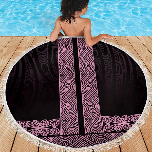 New Zealand Maori Kowhaiwhai Beach Blanket Mawhero Maui and Mangopare LT9