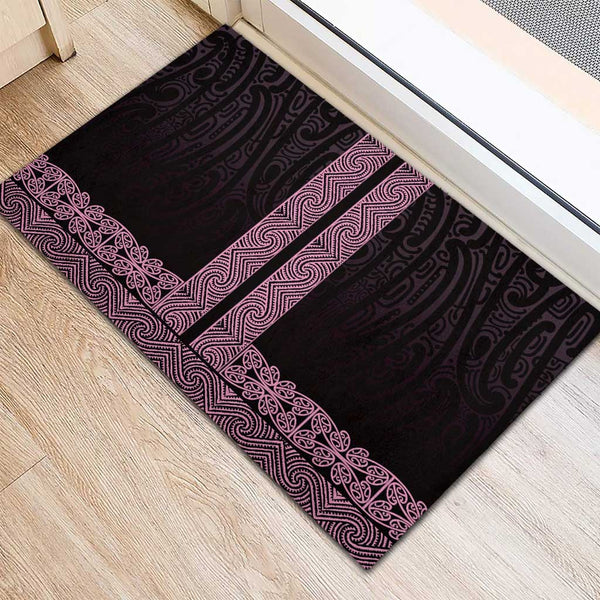 New Zealand Maori Kowhaiwhai Rubber Doormat Mawhero Maui and Mangopare LT9