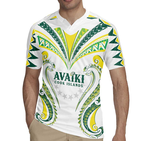 Custom Rugby Cook Islands Avaiki Rugby Jersey White Kuki Airani Tribal ...