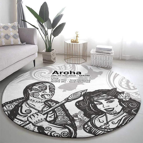 Aroha Maori Language Round Carpet Te Reo Maori Inspired Art LT9