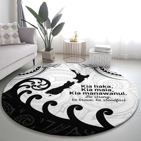 Kia Haka Maori language Round Carpet Te Reo Maori Inspired Art LT9