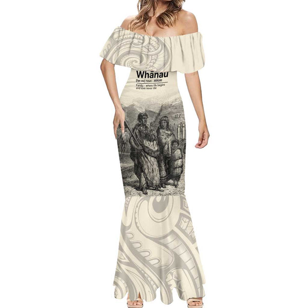 Whanau Maori Language Mermaid Dress Te Reo Maori Inspired Art LT9