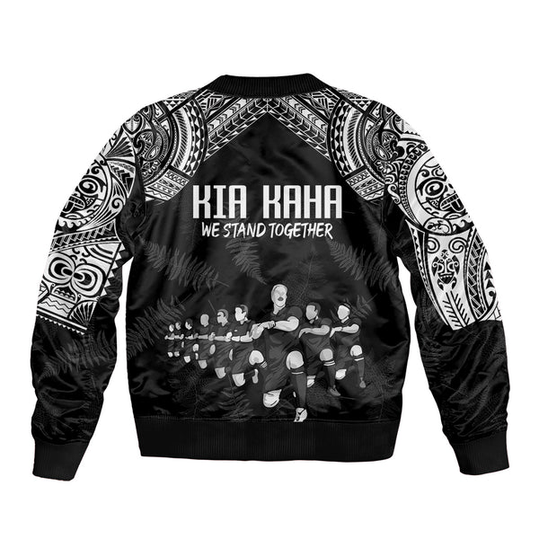 NZ Rugby Bomber Jacket Kapa Opango Maori Haka With Years of The All ...