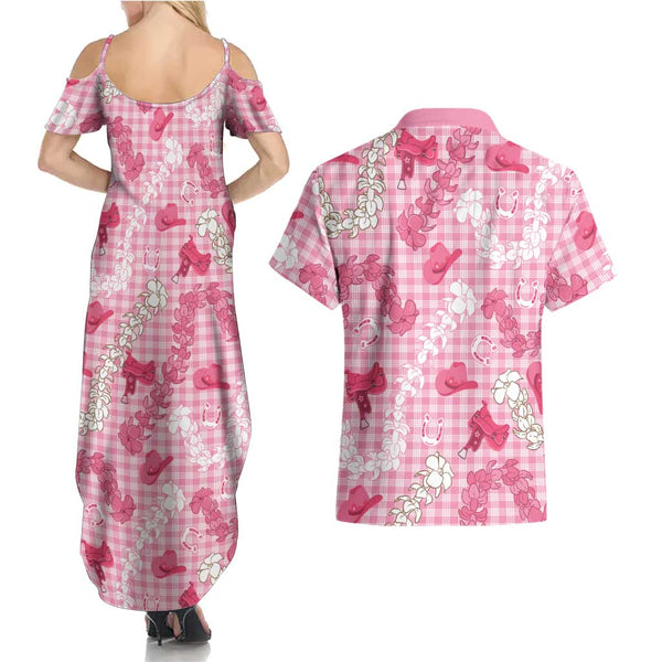 Paniolo Palaka Hawaiian Cowgirl Couples Matching Summer Maxi Dress and ...