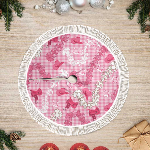 Paniolo Palaka Hawaiian Cowgirl Tree Skirt LT9