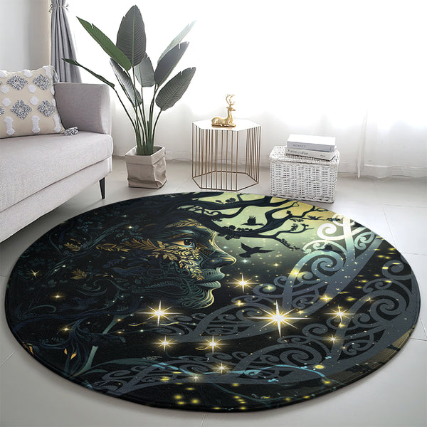 New Zealand Matariki Tupuarangi Round Carpet Ng Kai o te Rangi LT9