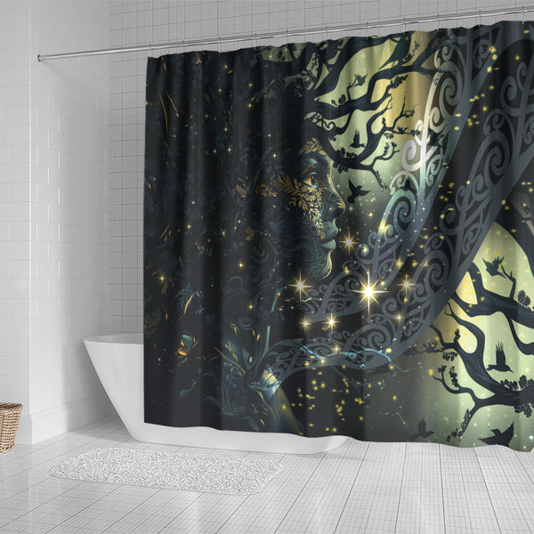 New Zealand Matariki Tupuarangi Shower Curtain Ng Kai o te Rangi LT9