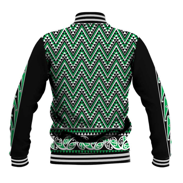 New Zealand Maori Niho Taniwha Baseball Jacket Kakariki Mangopare and ...