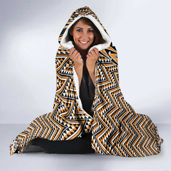 New Zealand Maori Niho Taniwha Hooded Blanket Karaka Mangopare and ...