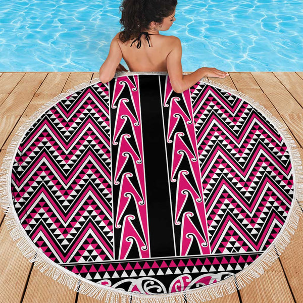 New Zealand Maori Niho Taniwha Beach Blanket Mawhero Mangopare and ...