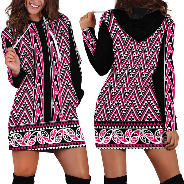 New Zealand Maori Niho Taniwha Hoodie Dress Mawhero Mangopare and ...