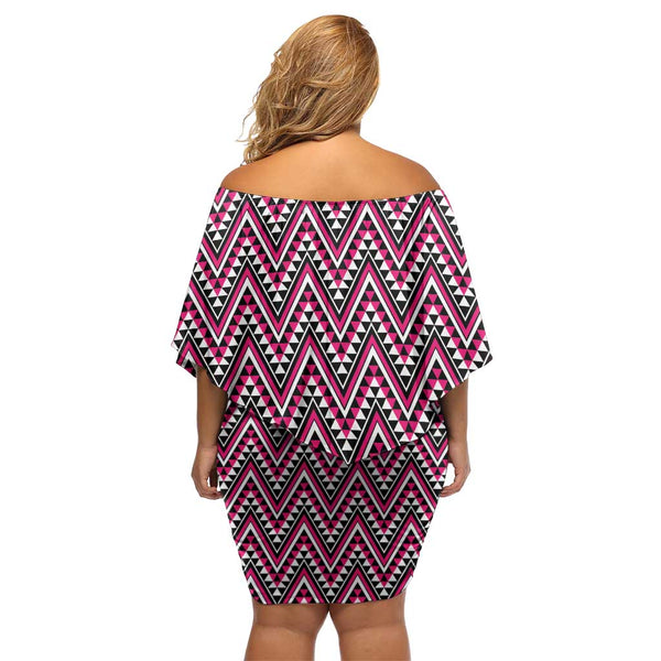 New Zealand Maori Niho Taniwha Off Shoulder Short Dress Mawhero ...