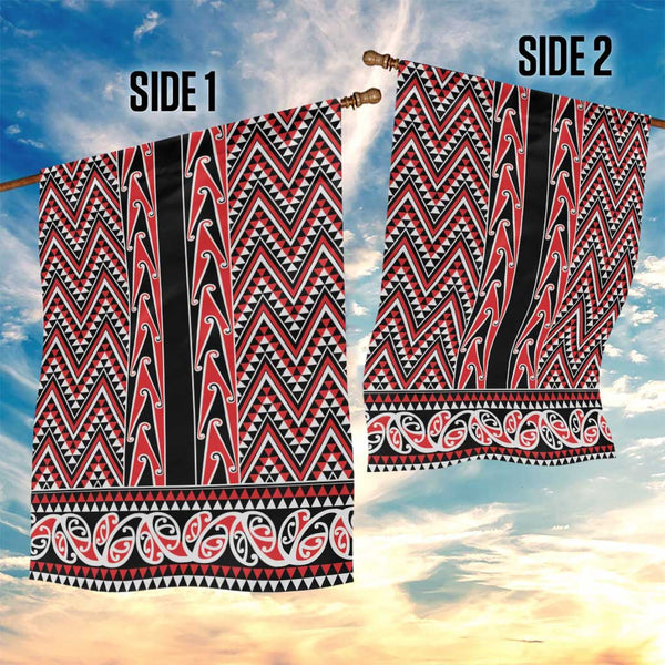 New Zealand Maori Niho Taniwha Garden Flag Whero Mangopare and Puhoro ...