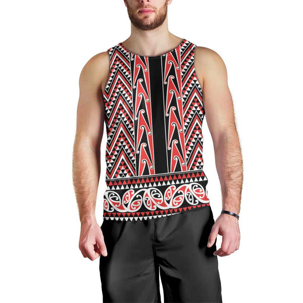 New Zealand Maori Niho Taniwha Men Tank Top Whero Mangopare and Puhoro ...