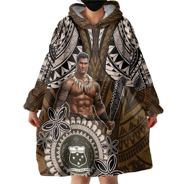 Samoa Warrior Wearable Blanket Hoodie The Mighty Samoan Warrior Spirit LT9