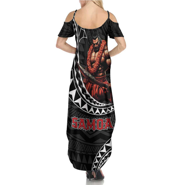 Samoan Pride Polynesian Tribal Warrior Summer Maxi Dress 685 Samoa Mo ...