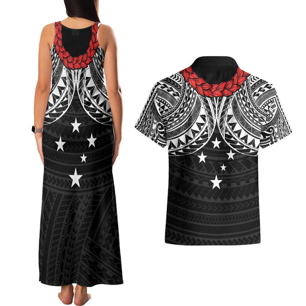 Samoan Tanoa Kava Bowl Ula Fala Couples Matching Tank Maxi Dress and ...