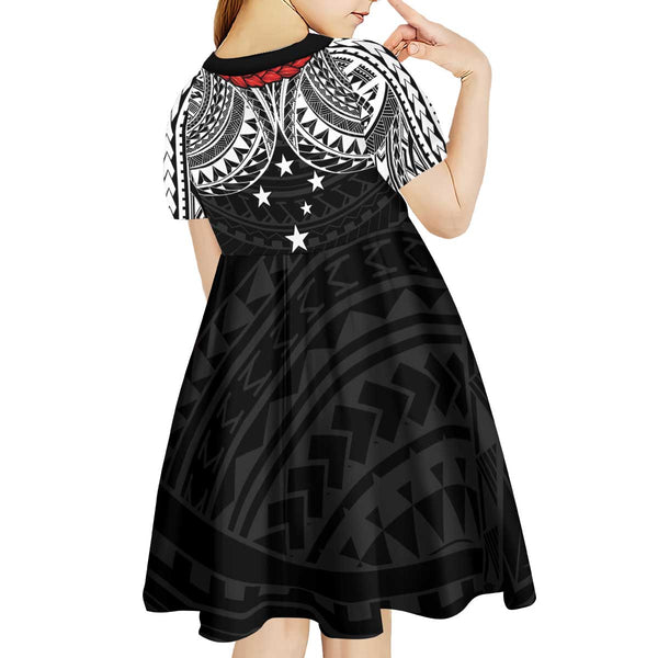 Samoan Tanoa Kava Bowl Ula Fala Kid Short Sleeve Dress Polynesian ...