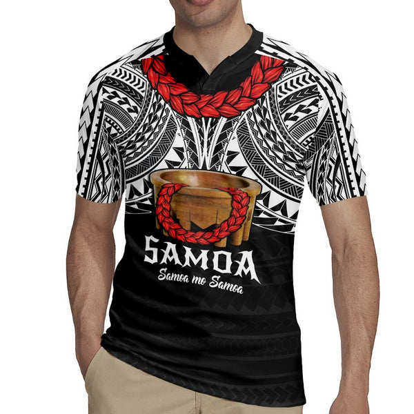 Samoan Tanoa Kava Bowl Ula Fala Rugby Jersey Polynesian Tribal Vibe LT9