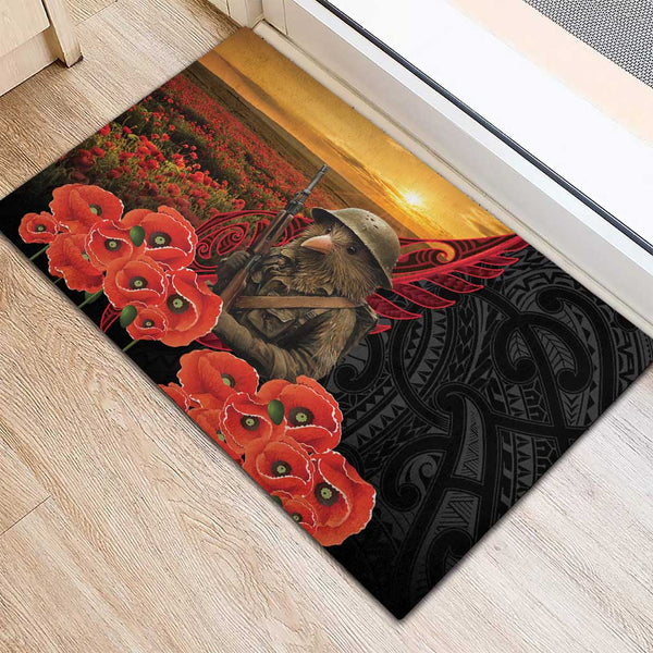 Maori Kiwi Soldier Fern Tattoo ANZAC Day Rubber Doormat Lest We Forget LT9